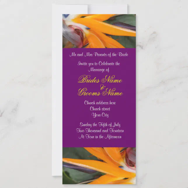 Passion in Paradise Tropical Wedding Invitations | Zazzle