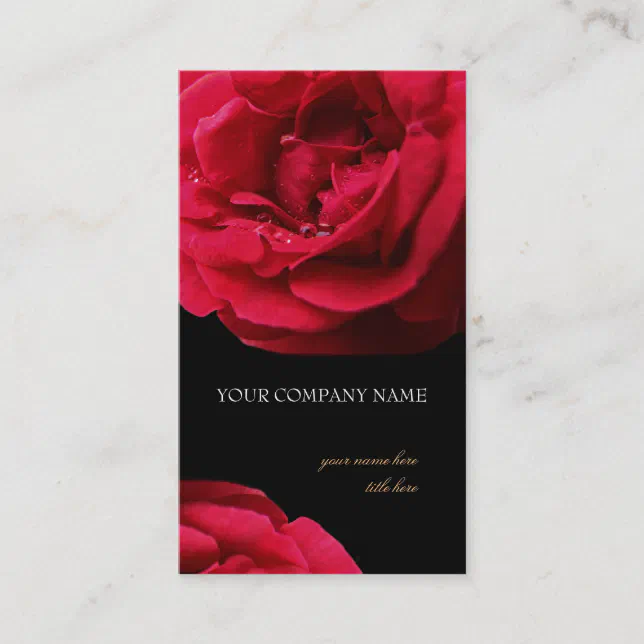 Passion Red Roses Business Card | Zazzle