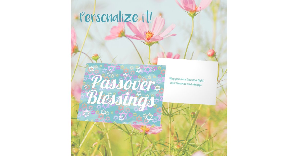 Passover Blessings Contemporary Foil Holiday Card | Zazzle