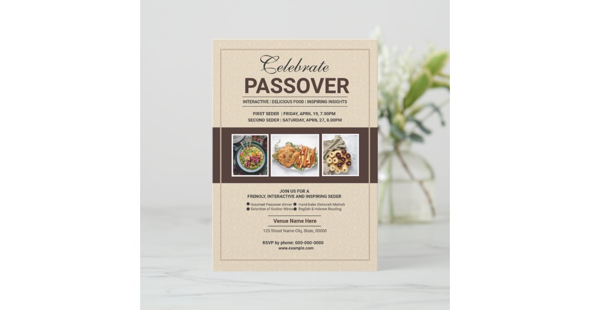 Passover Celebration Invitation Flyer | Zazzle