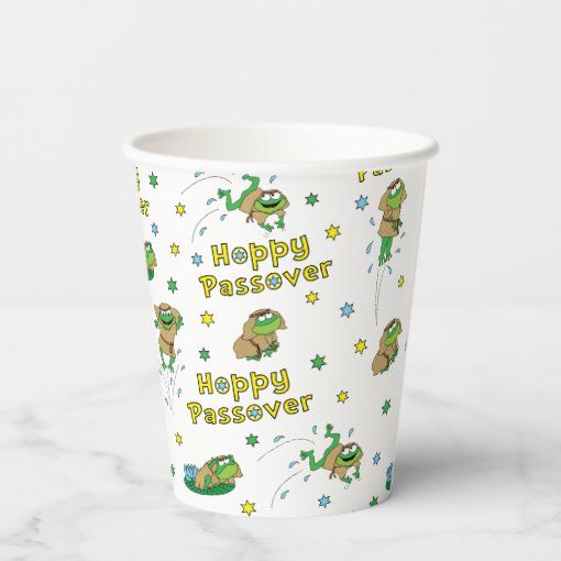Passover Custom Paper Cups "Hoppy Passover!" | Zazzle