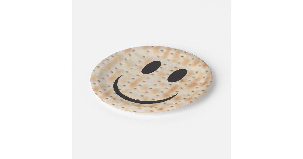 Passover Happy Matzah Paper Plate | Zazzle