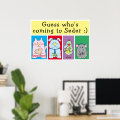 Passover Pets Seder Poster 20 x 24 Matte Finish | Zazzle