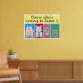 Passover Pets Seder Poster 20 x 24 Matte Finish | Zazzle