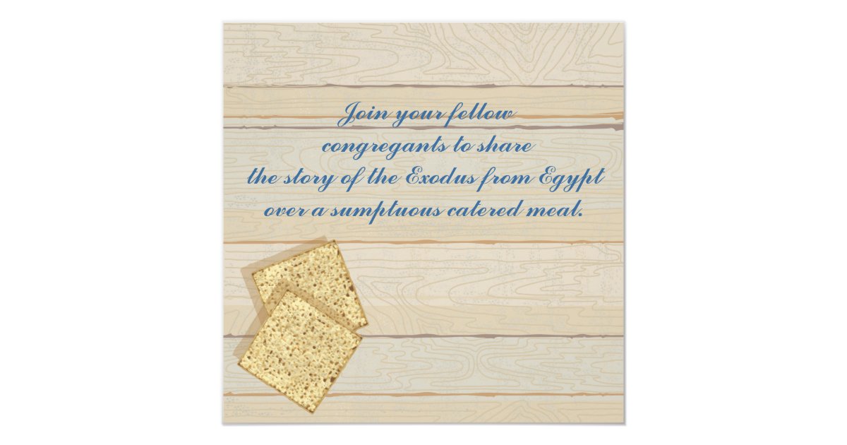 Passover Seder Meal Party Invitation Zazzle