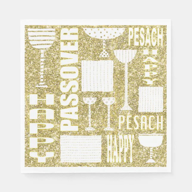 Passover Standard Napkins "Passover Gold" | Zazzle