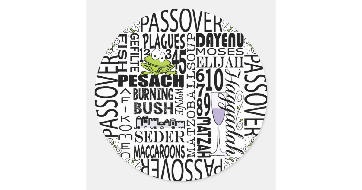Passover Sticker Circle "Passover Means..." | Zazzle