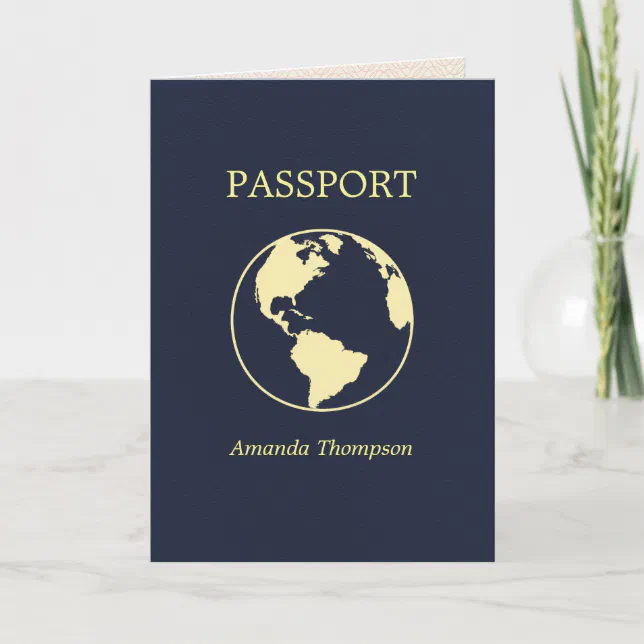 Passport themed Birthday Party Invitation | Zazzle