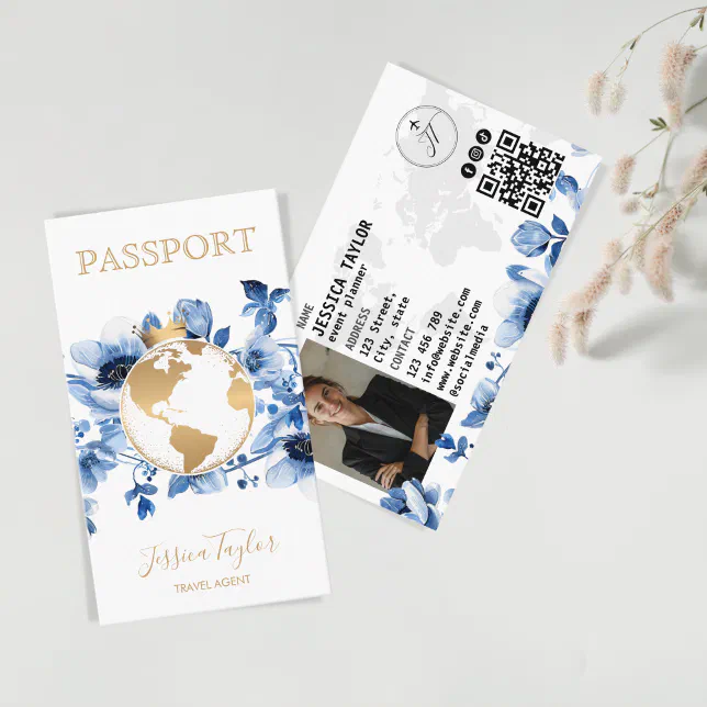 Passport Travel Agency World Map Boarding Pass Business Card Zazzle