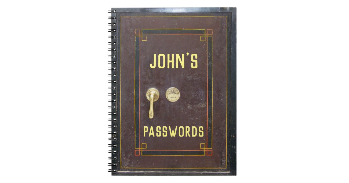 Password safe notebook | Zazzle