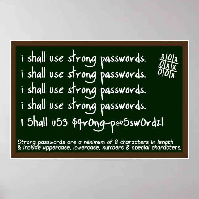 Passwords Information Security Awareness Poster | Zazzle