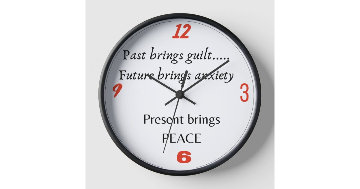 Past Clock, Future, Present Clock | Zazzle