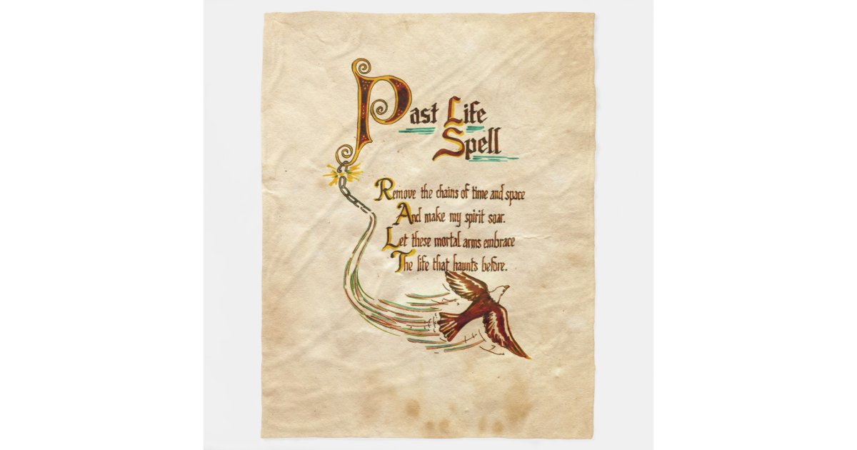 Past Life Spell Fleece Blanket | Zazzle