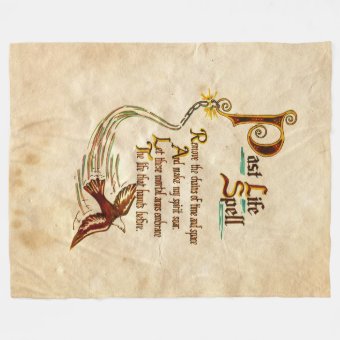 Past Life Spell Fleece Blanket | Zazzle