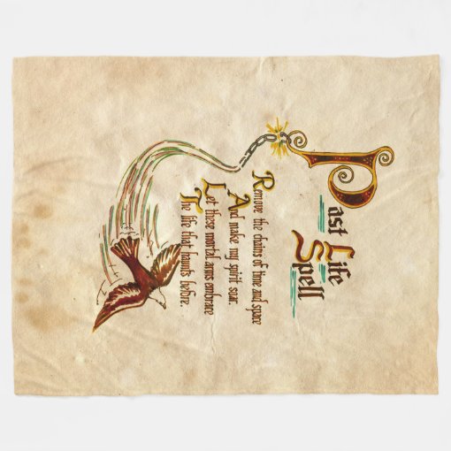 Past Life Spell Fleece Blanket | Zazzle