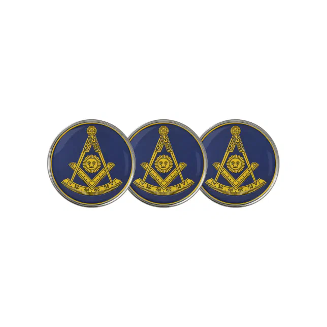Past Master Freemason Square and Compass Masonic Golf Ball Marker | Zazzle
