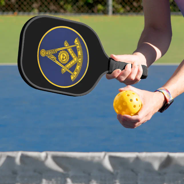 Past Master Freemason Square and Compass Masonic Pickleball Paddle | Zazzle