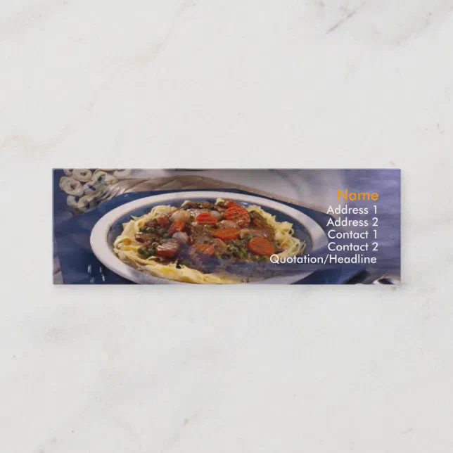 Pasta Business Card | Zazzle