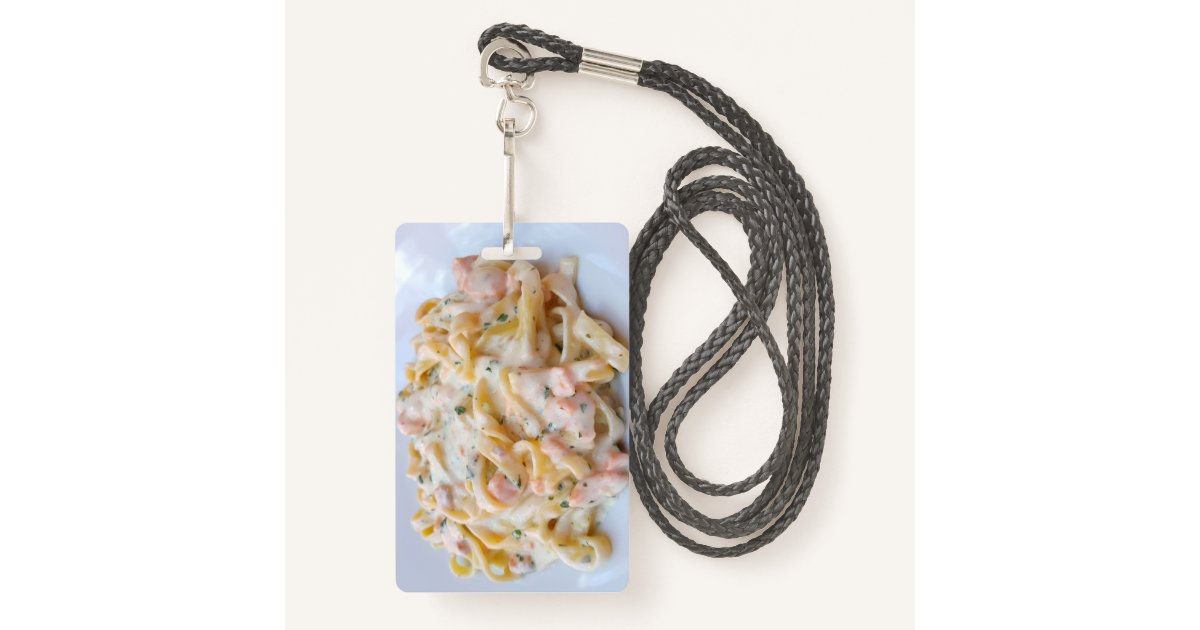 Pasta Custom Food Photo Badge | Zazzle