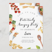 Pasta Italian Dinner Birthday Invitation | Zazzle