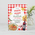 Pasta Night and Wine Adult Birthday Dinner Invitation | Zazzle