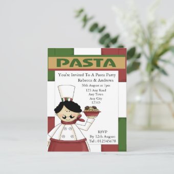 Pasta Party Invitation | Zazzle