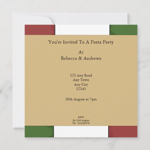 Pasta Party Invitation | Zazzle