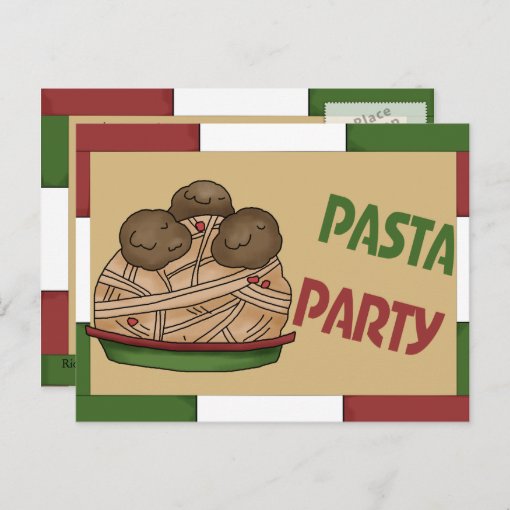 Pasta Party Invitation | Zazzle