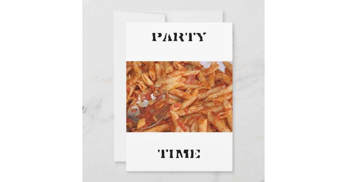 Pasta PARTY TIME Invitation | Zazzle