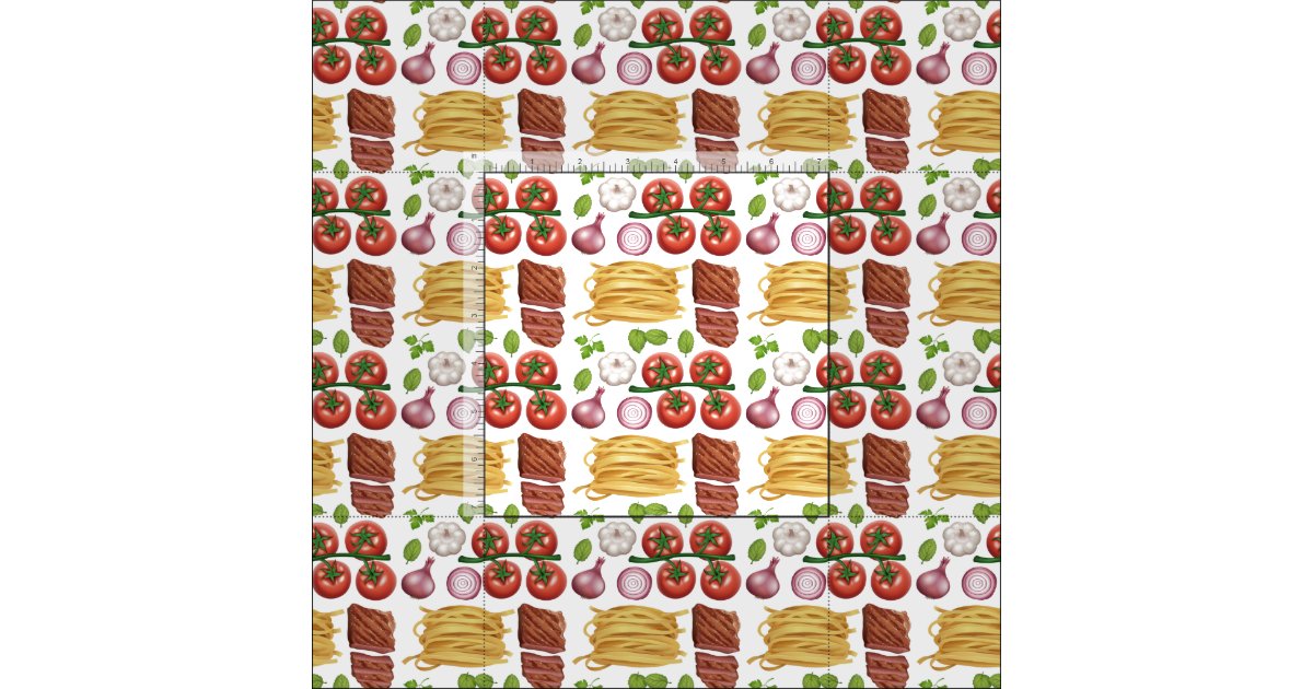 Pasta Pattern fabric | Zazzle