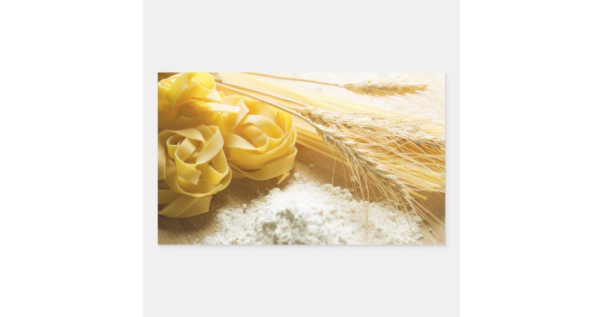 Pasta Rectangular Sticker | Zazzle