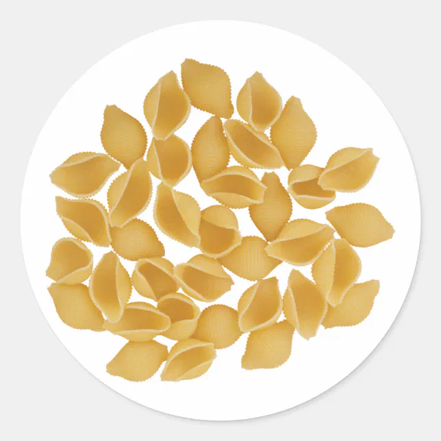 Pasta Shells Classic Round Sticker | Zazzle