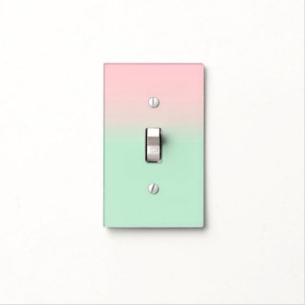Pastel Aesthetic Muted Gradient Pink Mint Green Light Switch Cover | Zazzle