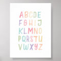 Pastel alphabet educational poster | Zazzle