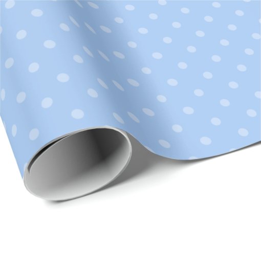 Pastel and Light Blue Small Polka Dots Wrapping Paper | Zazzle