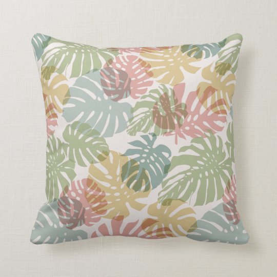 Pastel Background Daun Throw Pillow | Zazzle.com