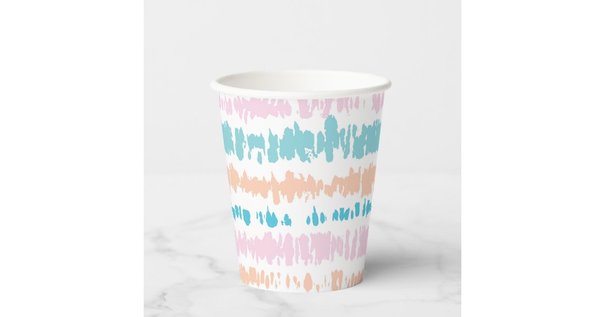 Pastel Batik Pattern Paper Cups | Zazzle