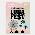 Pastel Birthday Music Festival Welcome Sign | Zazzle