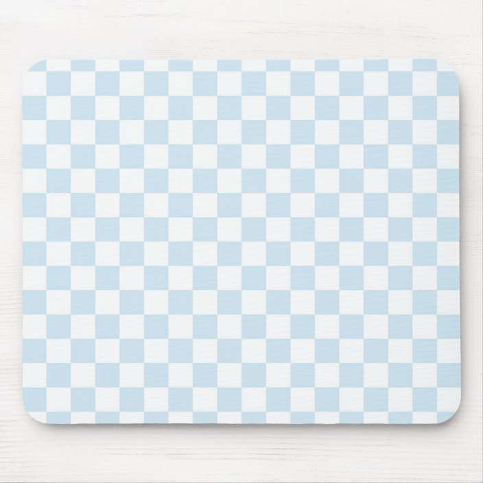 Pastel Blue and White Checkerboard Mouse Pad | Zazzle.com