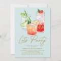 Pastel Blue | Chic Summer Cocktail Party Birthday Invitation | Zazzle