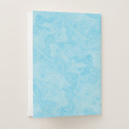 Pastel Blue Marble Custom Monogrammed Name Pocket Folder | Zazzle