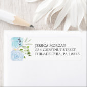 Pastel Blue Return Address Label | Zazzle