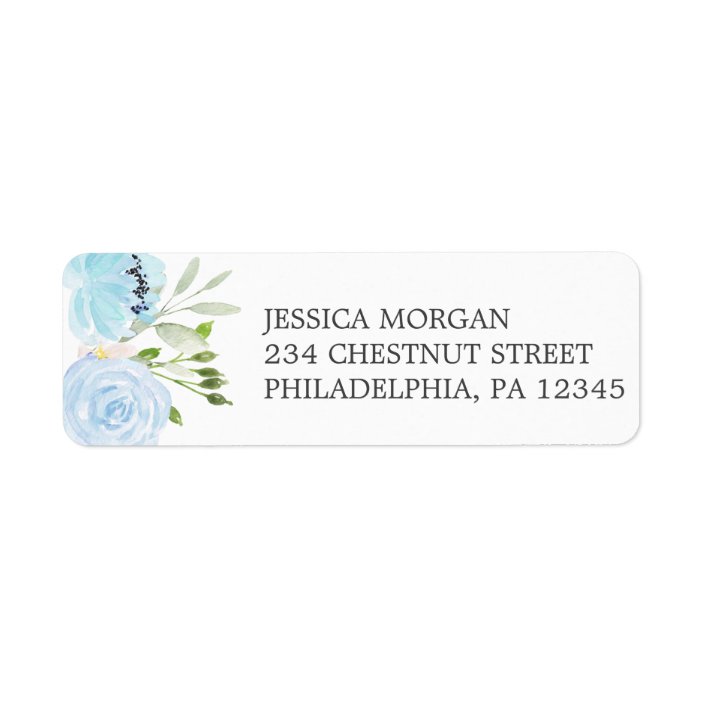 Pastel Blue Return Address Label | Zazzle.com