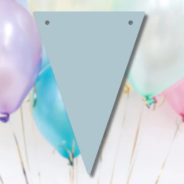 Pastel Blue Solid Color | Classic | Elegant Bunting Flags | Zazzle
