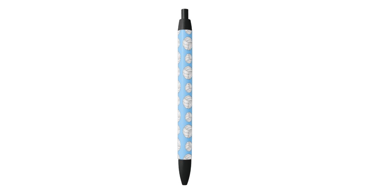 Pastel blue volleyball pattern pen | Zazzle