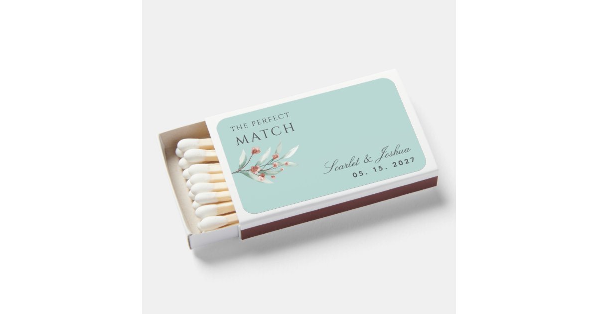 Pastel Blue Wedding Matchboxes | Zazzle