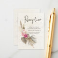Pastel Boho Neutral Floral Wedding Enclosure Card | Zazzle