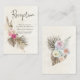 Pastel Boho Neutral Floral Wedding Enclosure Card | Zazzle