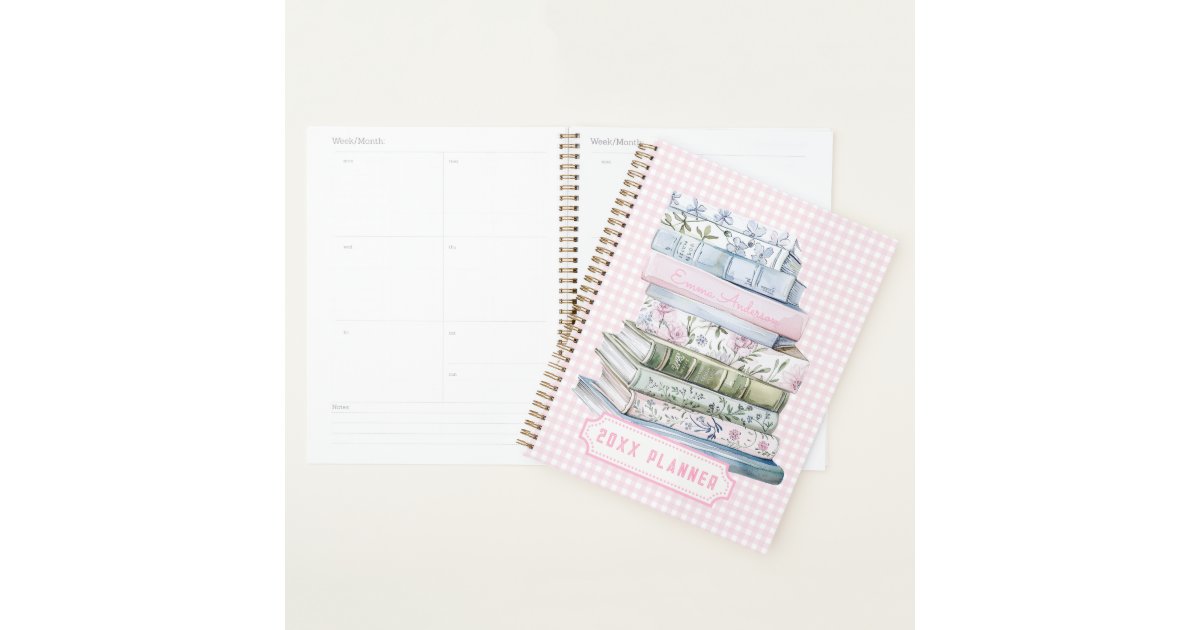 Pastel Books | Literature Subject Planner | Zazzle
