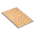 Pastel Bows & Flowers Pattern – Cute Yellow Girly Notebook | Zazzle